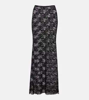 BANANHOT Rona Lace Midi Skirt - Black