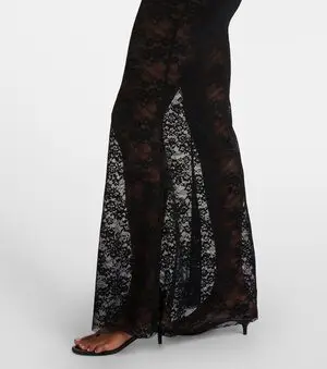 BANANHOT Rona Lace Midi Skirt - Black