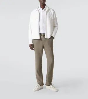 Kiton Linen Slim Pants
