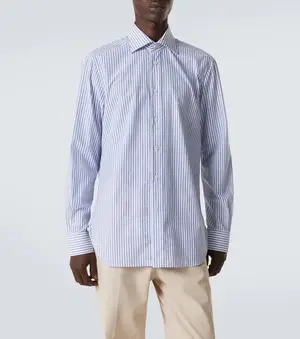 Kiton Striped Cotton Shirt