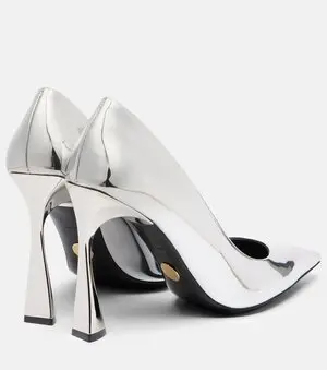 Stella McCartney Elsa 103 Metallic-effect Pumps - Silver