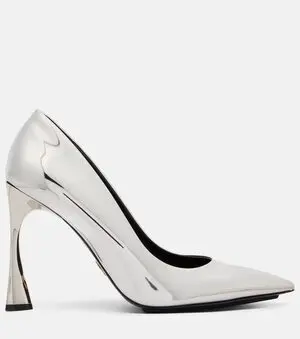 Stella McCartney Elsa 103 Metallic-effect Pumps - Silver