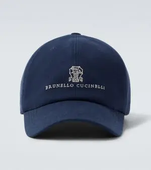 Brunello Cucinelli Canvas Baseball Cap - Blue