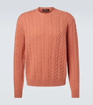 Loro Piana Cedar Cable-knit Cashmere Sweater