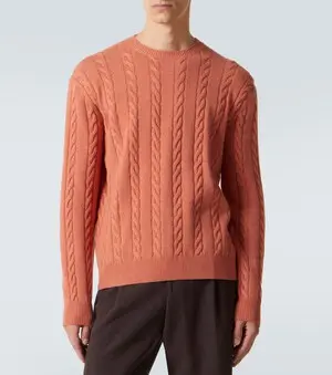 Loro Piana Cedar Cable-knit Cashmere Sweater