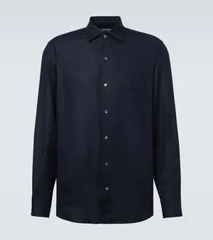Loro Piana André Linen Shirt - Blue
