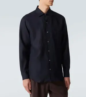 Loro Piana André Linen Shirt - Blue
