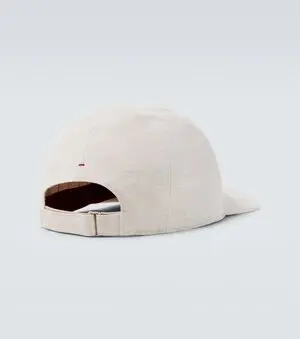 Loro Piana Logo Linen Baseball Cap