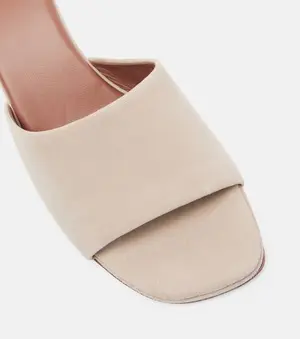 Paris Texas Ava 50 Suede Mules - Grey
