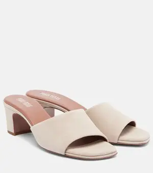 Paris Texas Ava 50 Suede Mules - Grey