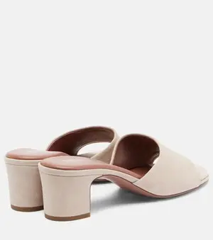 Paris Texas Ava 50 Suede Mules - Grey