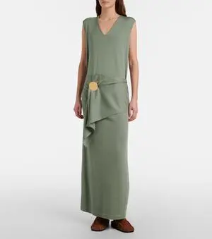 JIL SANDER Sabot Suede Mules - Brown