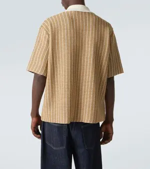 JIL SANDER Knitted Cotton Polo Shirt - Beige