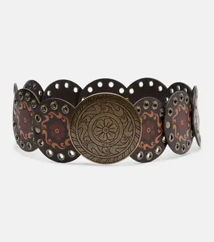 Etro Leather Belt - Brown