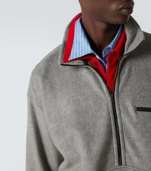 Auralee Silk Fleece Half-zip Sweater - Grey