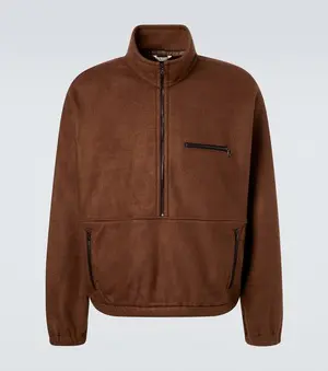 Auralee Silk Fleece Half-zip Sweater