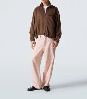 Auralee Silk Fleece Half-zip Sweater