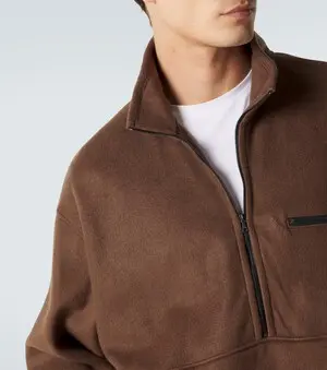 Auralee Silk Fleece Half-zip Sweater