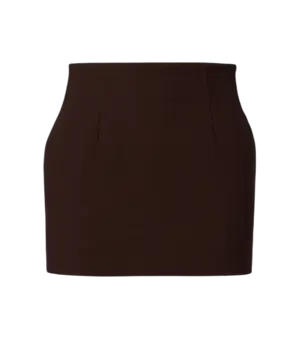 Wardrobe.NYC Virgin Wool Miniskirt - Brown