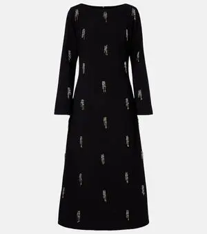 Simkhai Coretta Embellished Crêpe Midi Dress