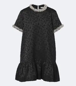 Simkhai Embellished Jacquard Minidress - Black