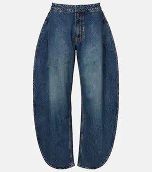 Alaïa Barrel Leg Jeans - Blue