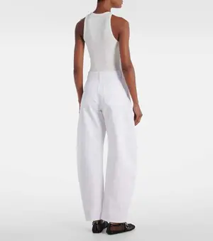 Alaïa Barrel Leg Jeans - White