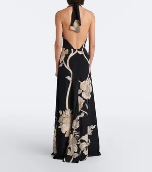 Johanna Ortiz Floral Silk Maxi Dress - Multicoloured