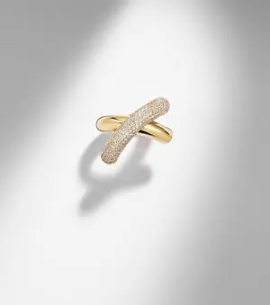 ENGELBERT Cross Loop Ring With Diamonds