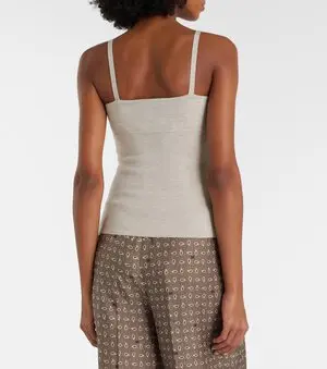 Max Mara Wool-blend Camisole Top - Beige