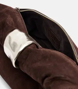 Staud Cuff Suede Clutch - Brown