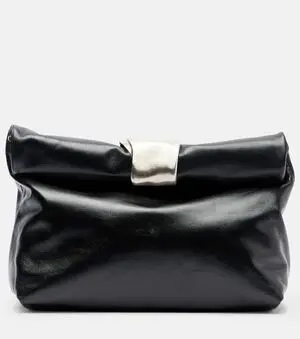 Staud Cuff Leather Clutch - Black