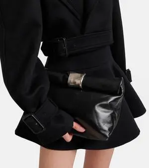 Staud Cuff Leather Clutch - Black