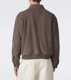 FRAME Suede Blouson Jacket - Beige