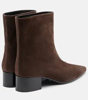 Khaite Andee Suede Ankle Boots - Brown