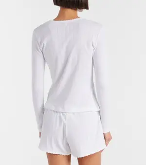 LESET Pointelle Cotton Shorts