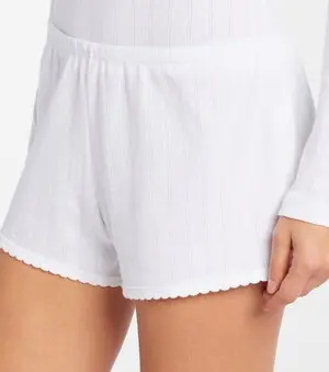 LESET Pointelle Cotton Shorts