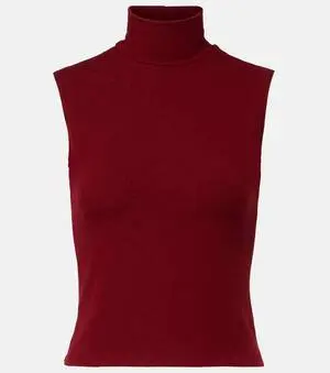 LESET Lauren Turtleneck Jersey Top