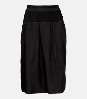 MAISON MARGIELA Paneled Midi Skirt - Black