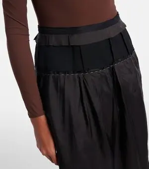MAISON MARGIELA Paneled Midi Skirt - Black