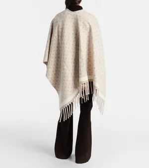 FERRAGAMO Gancini Virgin Wool Shawl