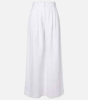 Posse Parker Linen Wide-leg Trousers - White