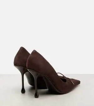 JIMMY CHOO Scarlett 95 Suede Pumps - Brown