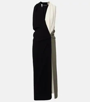Proenza Schouler Elsa Draped Crêpe Midi Dress - Multicoloured