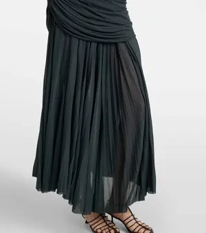 Proenza Schouler Draped Jersey Midi Dress - Green