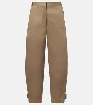 Proenza Schouler Cotton Barrel-leg Pants - Beige