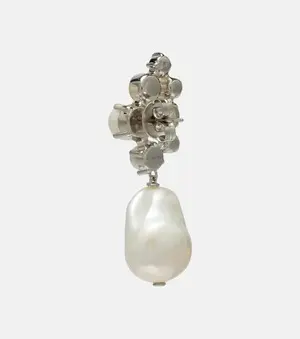 Givenchy Crystal And Pearl Asymmetric Earrings