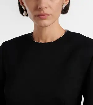 Givenchy Crystal And Pearl Asymmetric Earrings