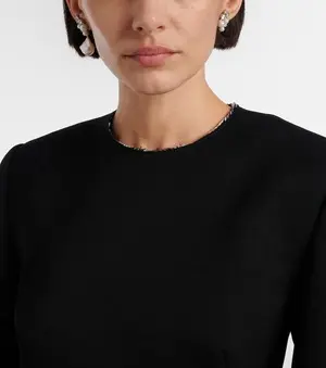 Givenchy Crystal And Pearl Asymmetric Earrings - Silver