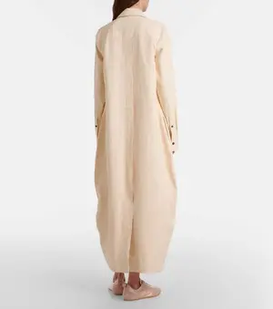 JIL SANDER Oversized Linen Shirt Dress